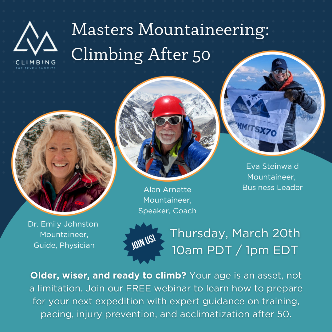 Webinars - Climbing the Seven Summits