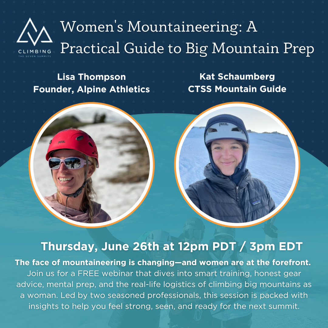 Webinars - Climbing the Seven Summits